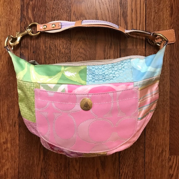 Coach | Bags | Vintage Coach Hampton Pastel Patchwork Hobo Bag | Poshmark
